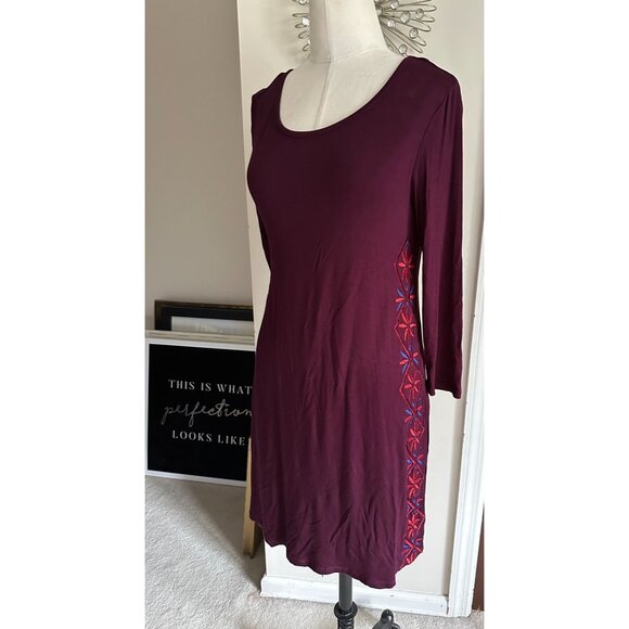 Oso Casuals | Tops | Oso Casuals Wine Color Ls Tunic Or Dress With ...